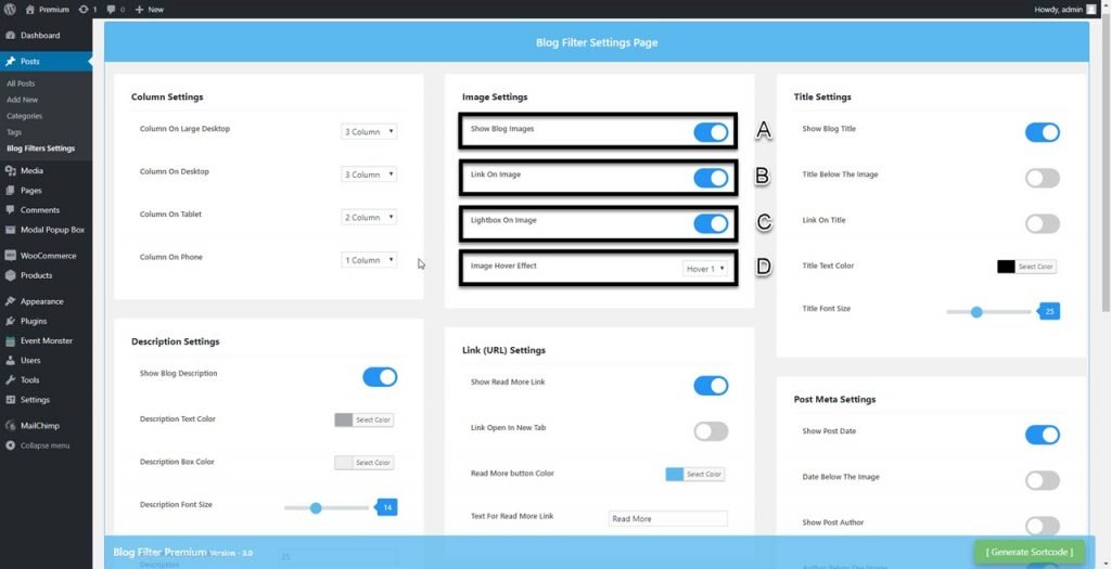 Help and Documentation for Blog Filter Premium WordPress Plugin