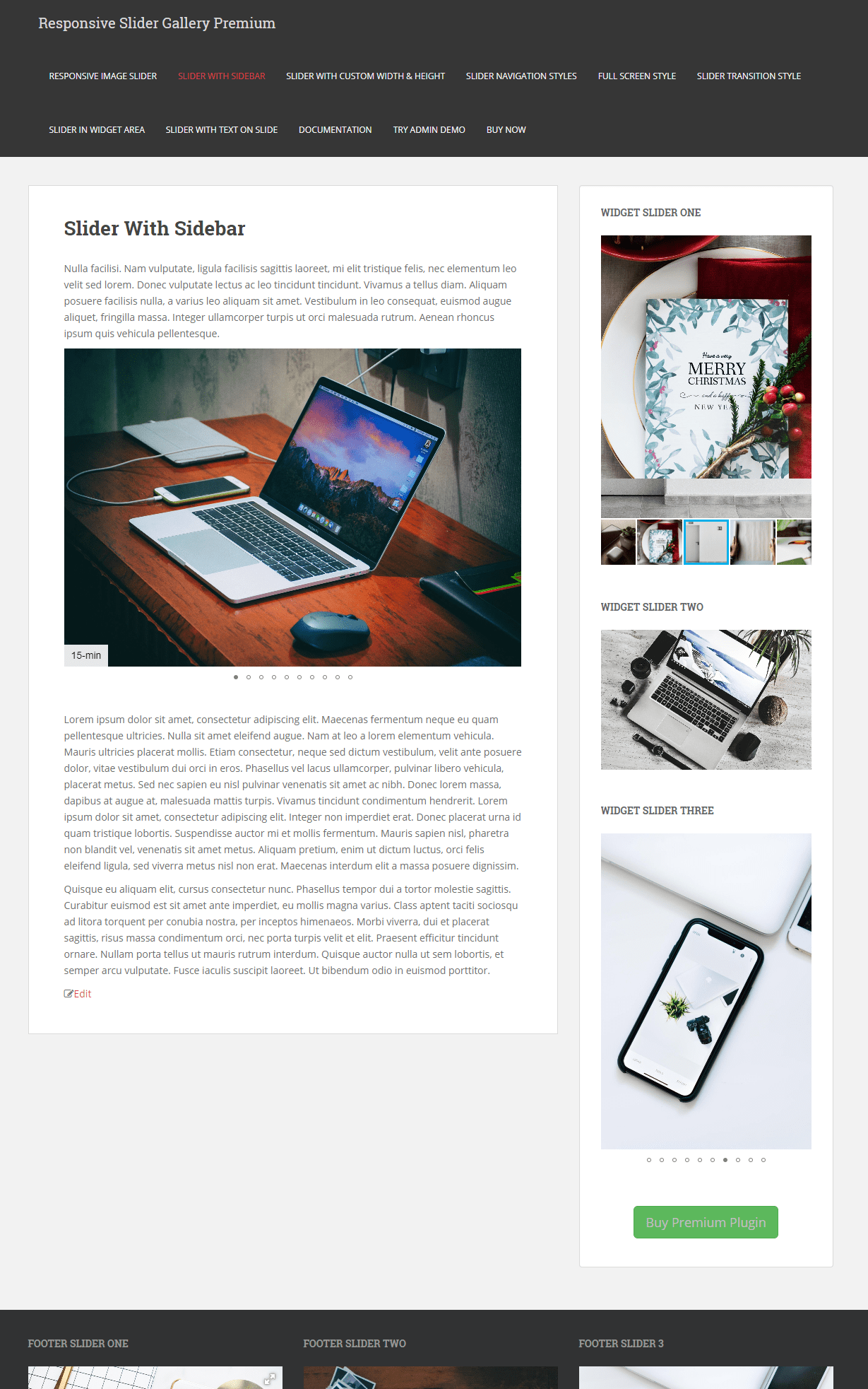 Responsive Slider Gallery WordPress Plugin